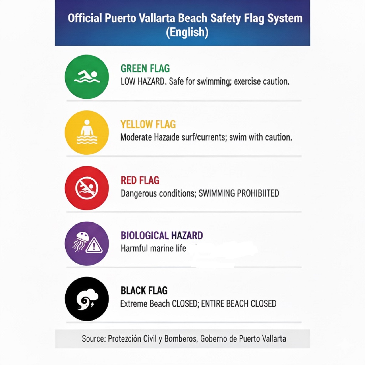 Puerto Vallarta Beach Safety: Flags, Swells, Tides & Live Conditions ...